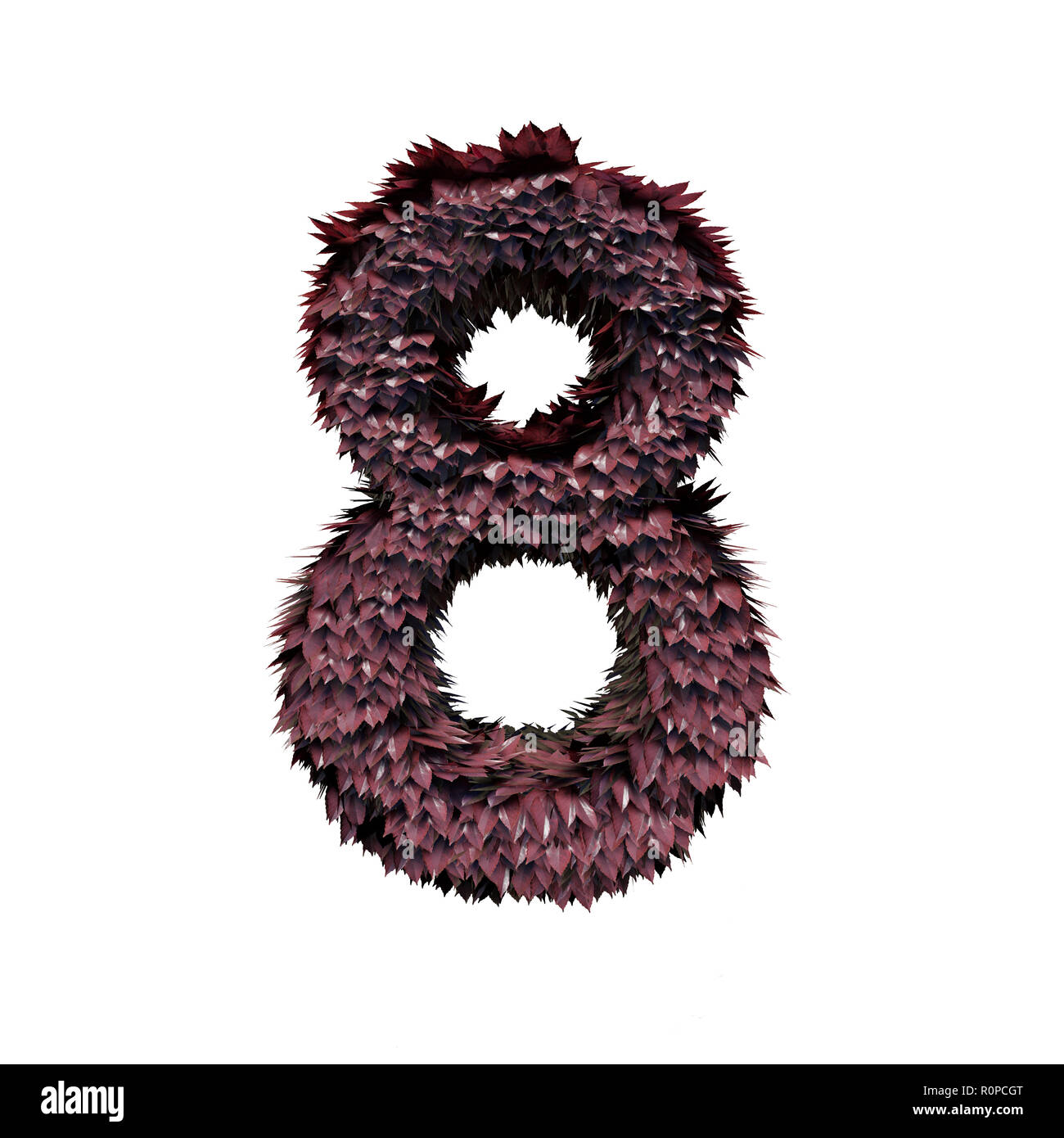 Foliage Number, 3D rendering Stock Photo - Alamy