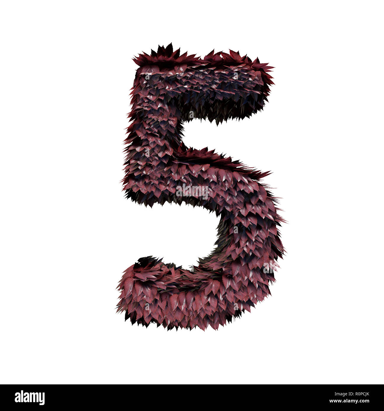 Foliage Number, 3D rendering Stock Photo - Alamy