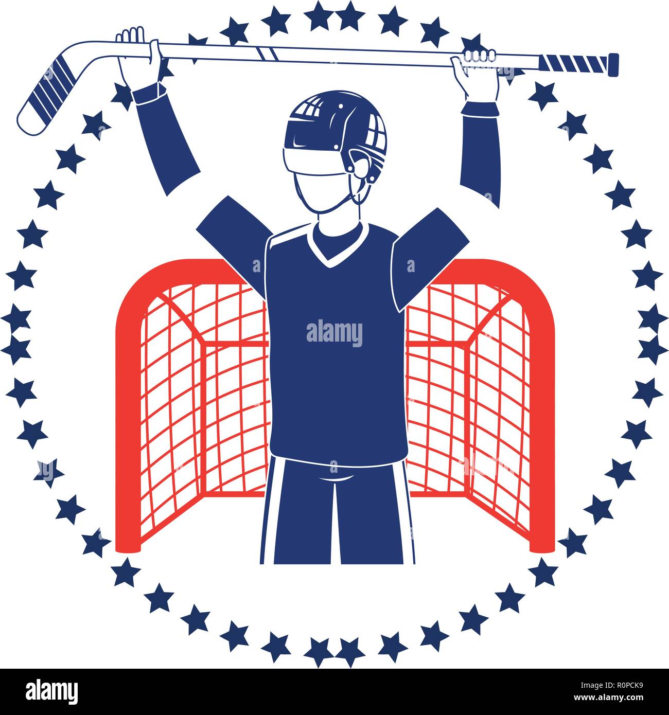 Hockey goalkeeper Stock Vector Images - Alamy