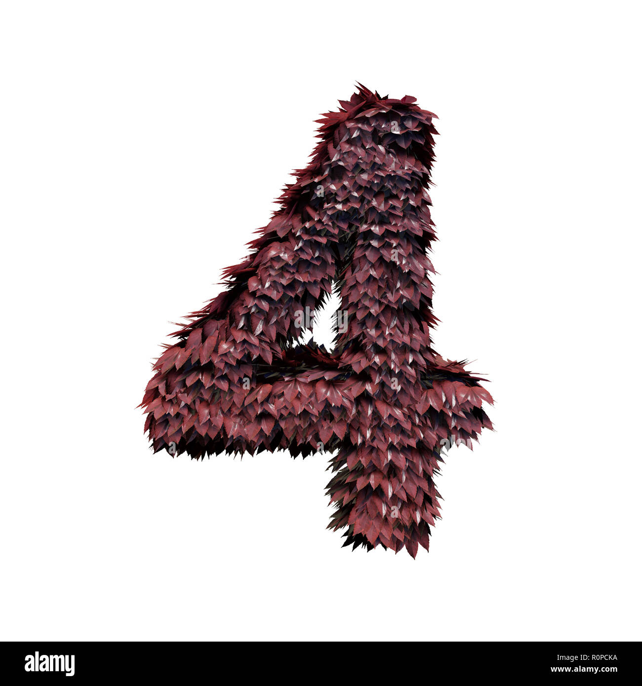 Foliage Number, 3D rendering Stock Photo - Alamy