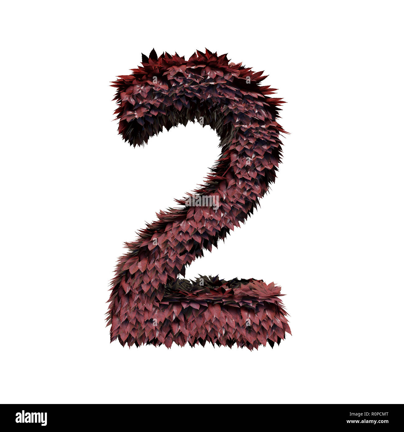 Foliage Number, 3D rendering Stock Photo - Alamy