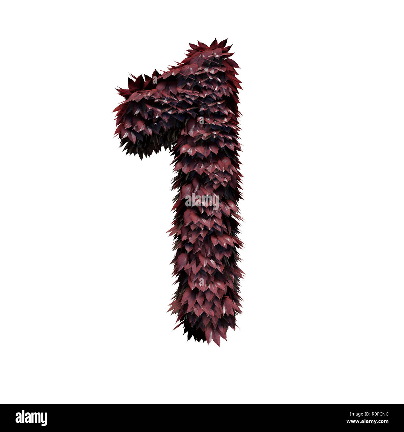 Foliage Number, 3D rendering Stock Photo - Alamy