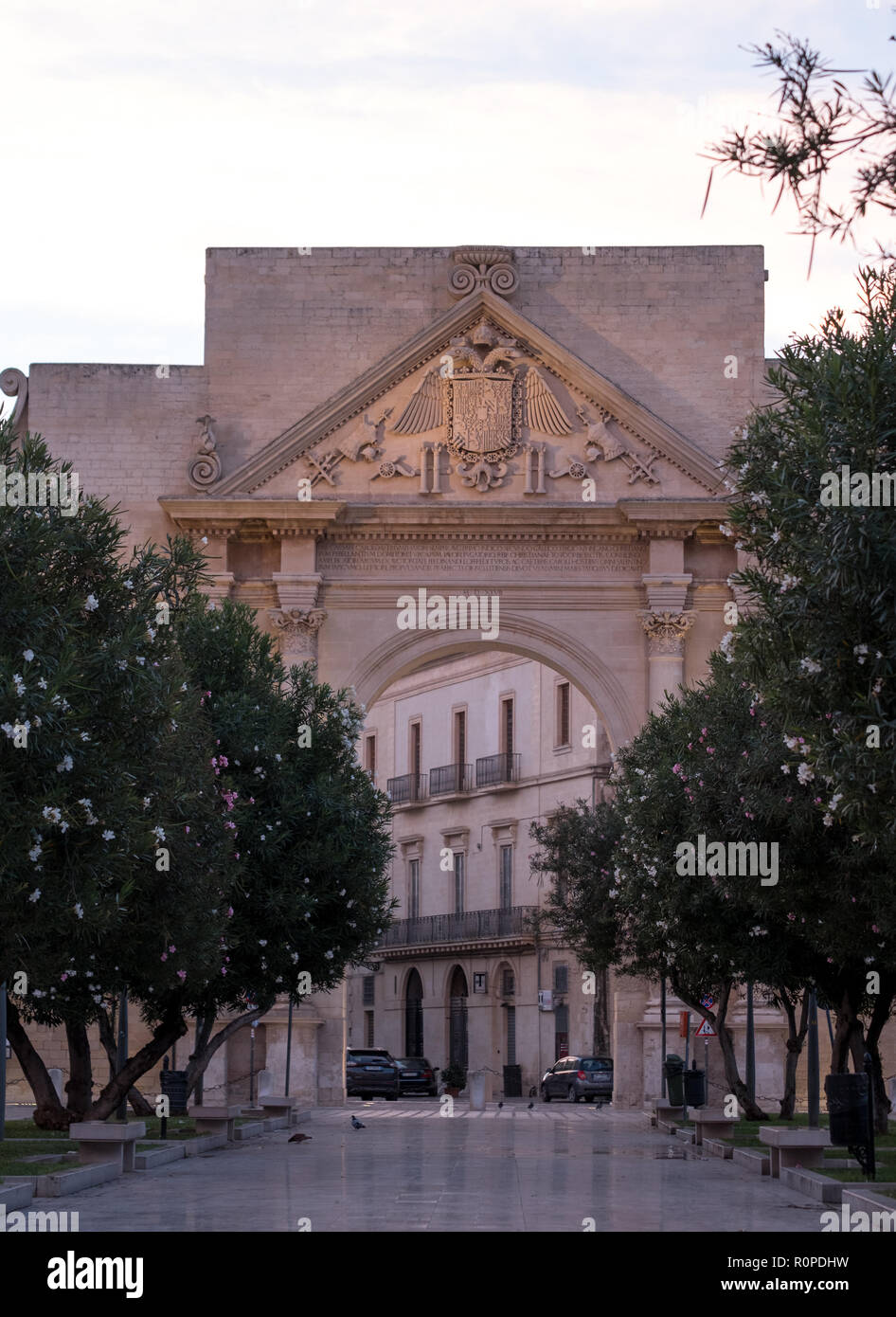 Lecce, Italy. Porta Napoli, historic gate to the city of Lecce in ...