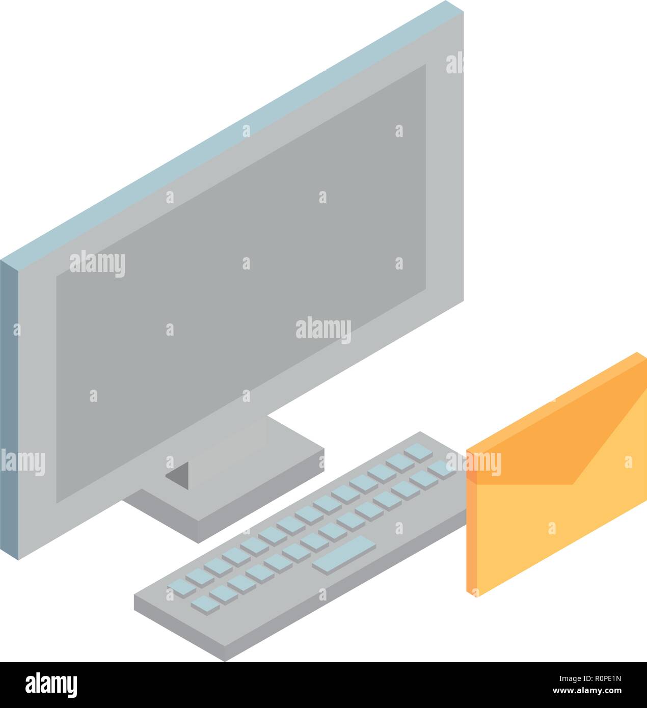 Email and communication technology isometric concept Stock Vector Image ...