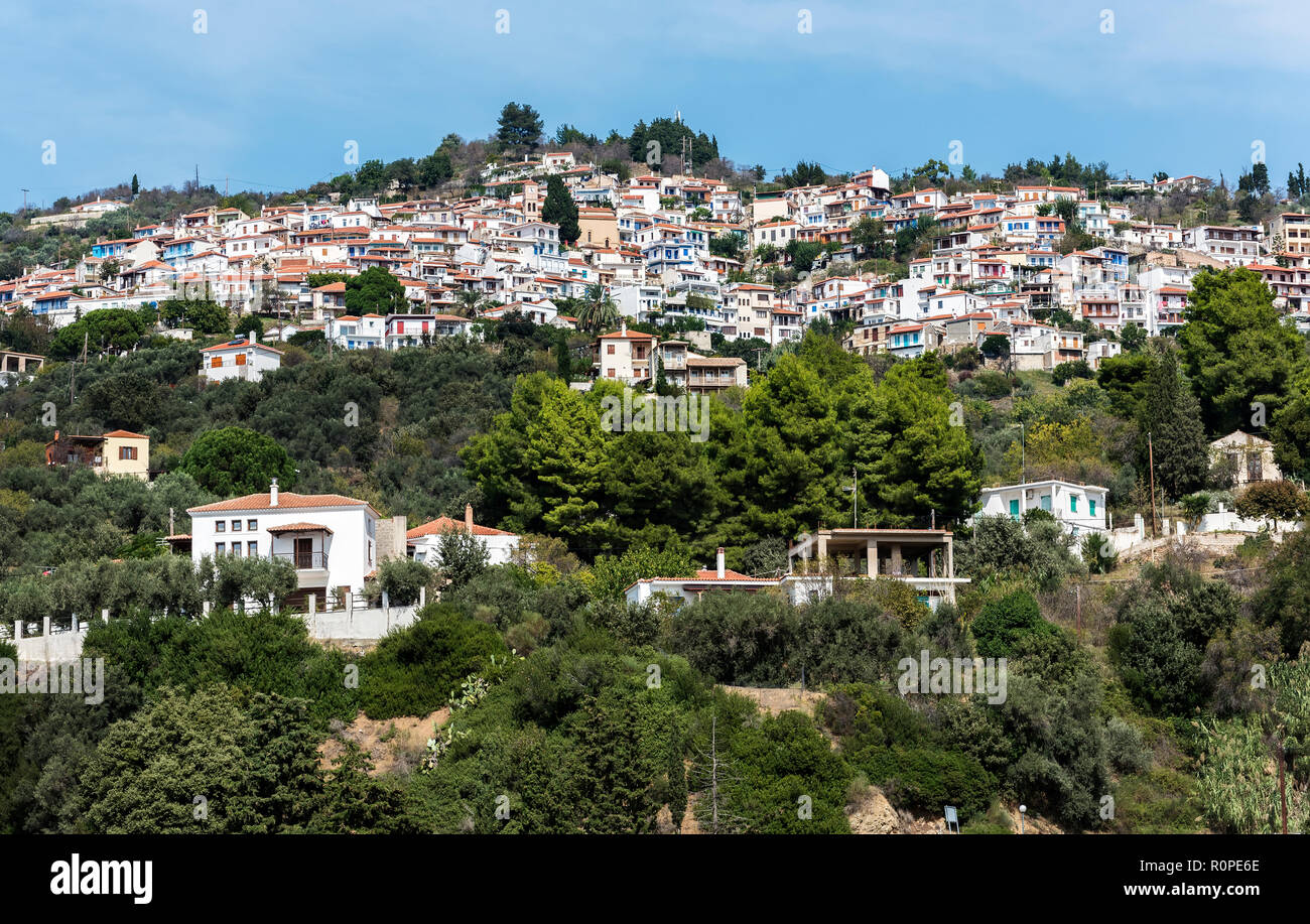 Glossa Village, Skopelos, Northern Sporades Greece Stock Photo - Alamy