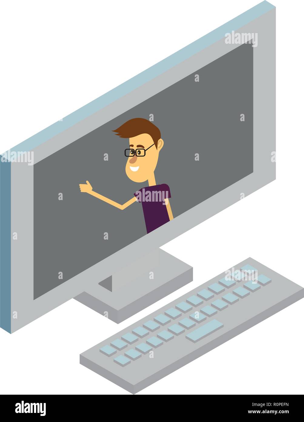 man and technology isometric Stock Vector Image & Art - Alamy