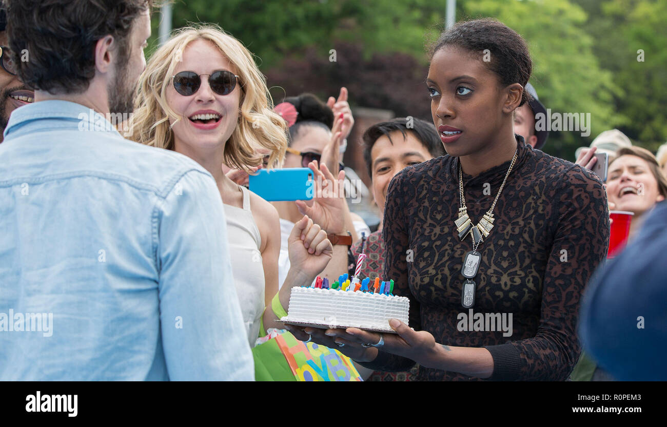 BIKINI MOON, (from left): Will Janowitz, Sarah Goldberg, Condola Rashad ...