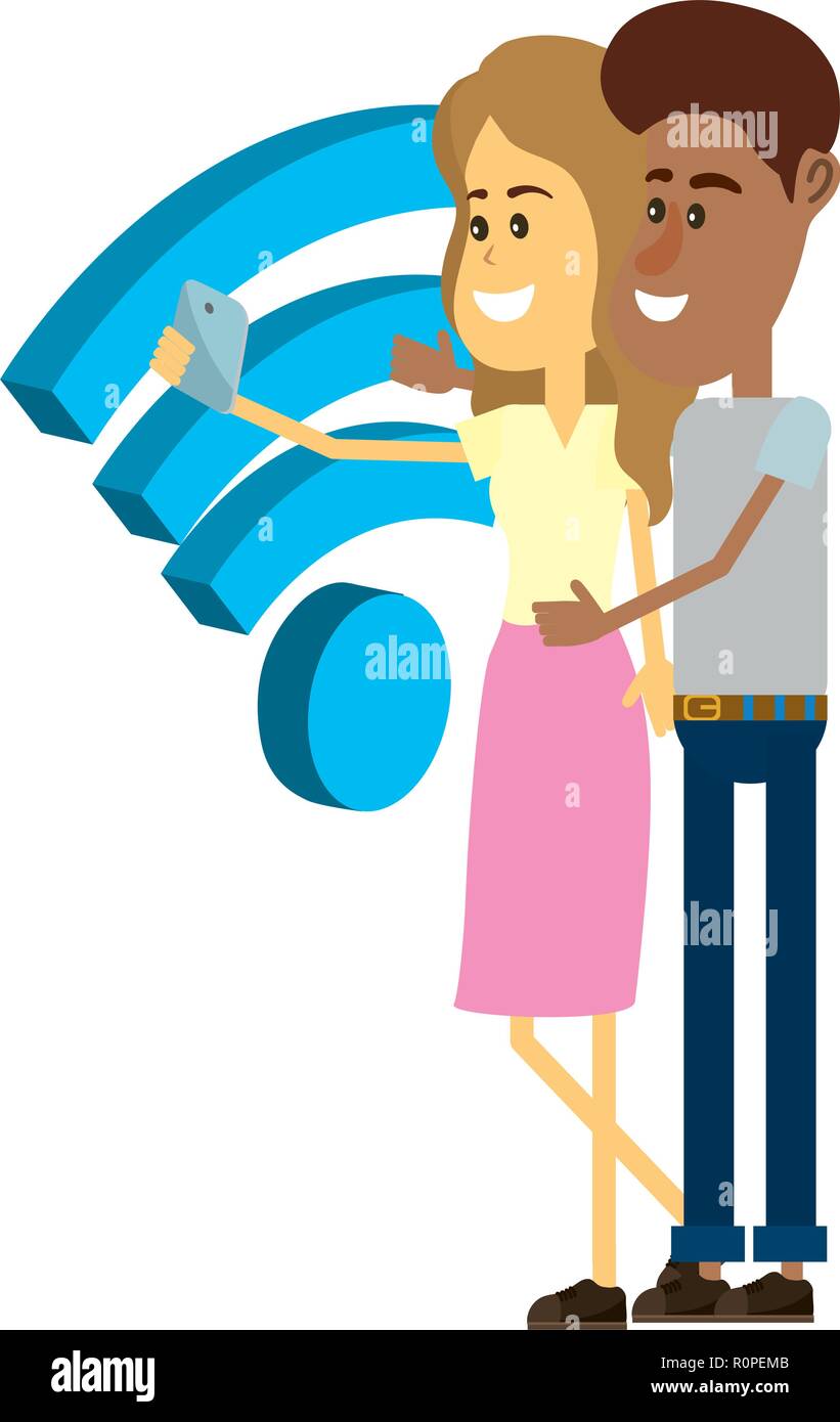 Couple taking a selfie isometric concept Stock Vector Image & Art - Alamy