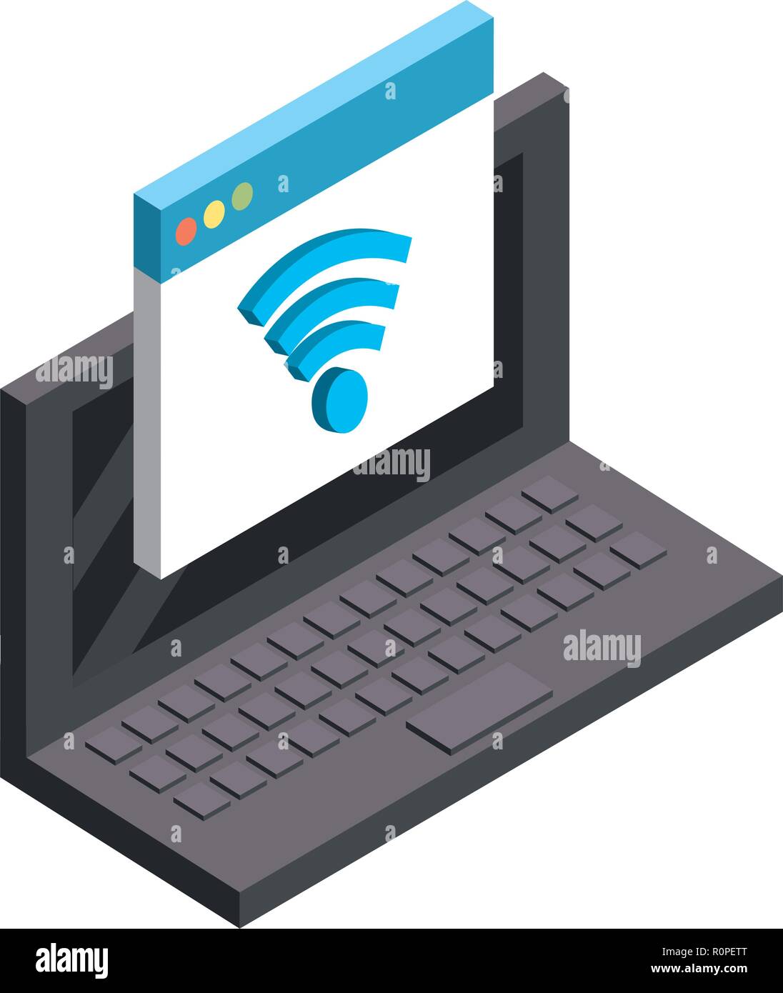 Wifi notebook Stock Vector Images - Alamy