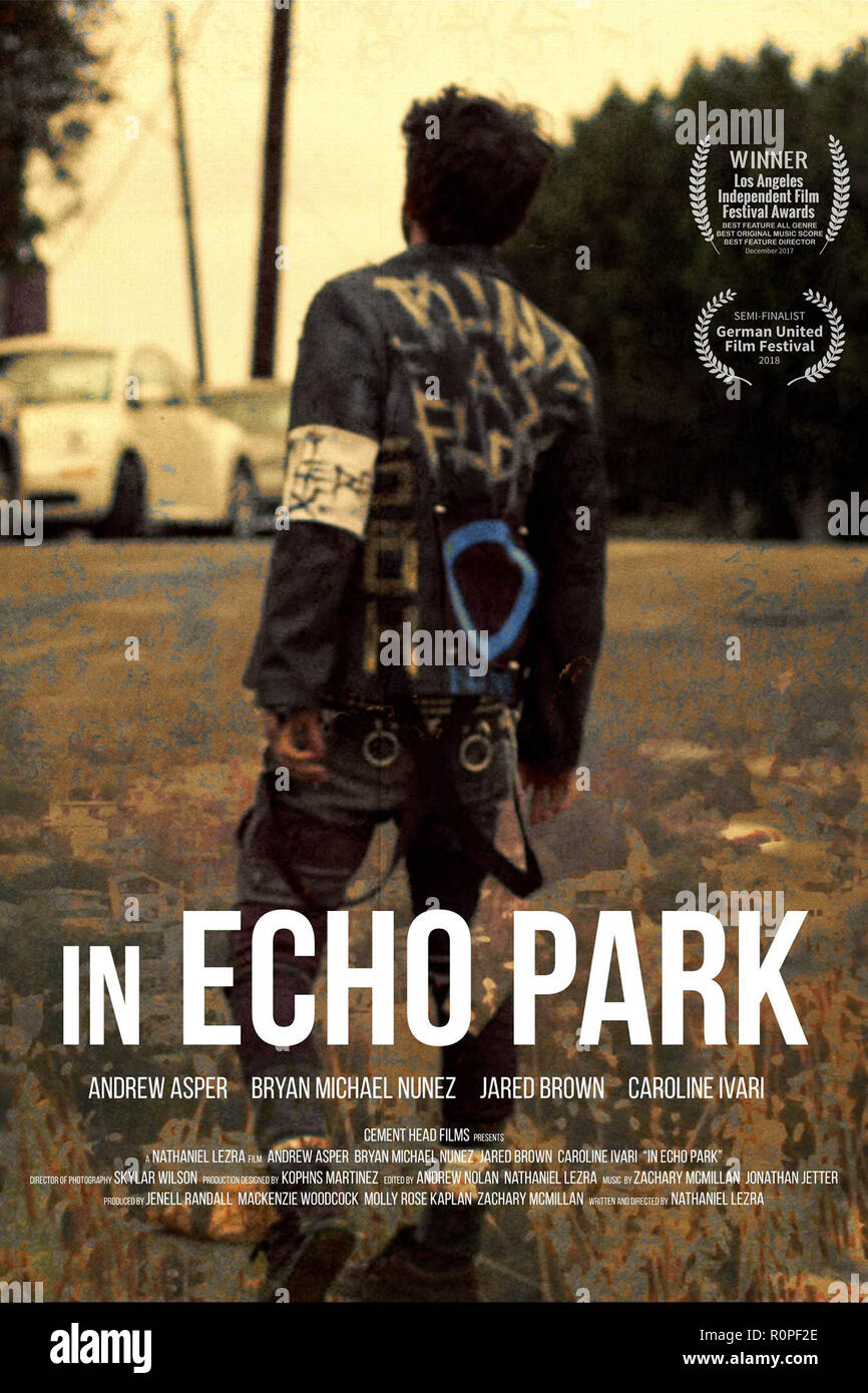 IN ECHO PARK, poster, Andrew Asper, 2018. © Indican Pictures /Courtesy ...