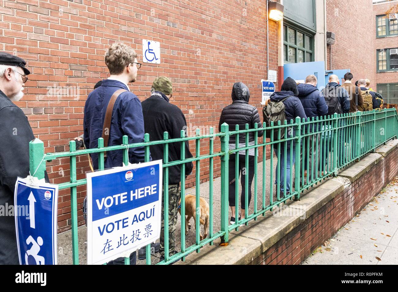 New York, NY, USA. 6th Nov, 2018. Election Day voting on the Upper West ...