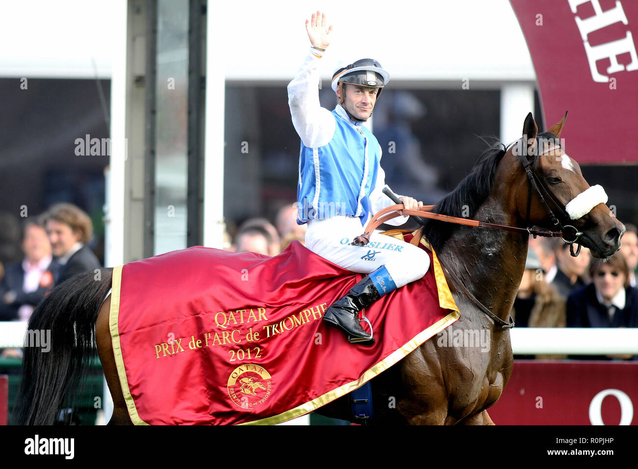 Paris, France. 7th Oct, 2011. French jockey Olivier Peslier seen riding ...