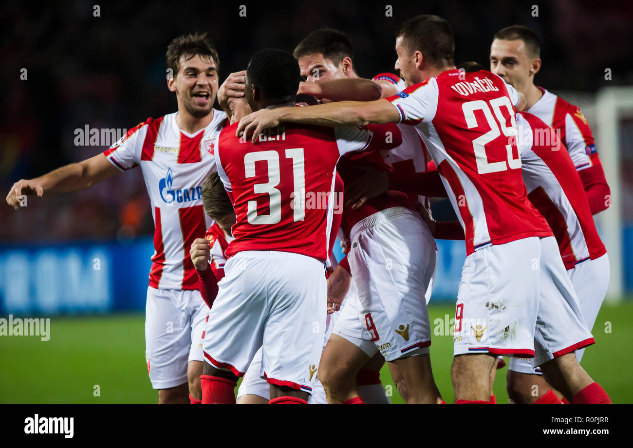 Belgrade, Serbia. 6th November, 2018. UEFA Champions League: Red Star ...