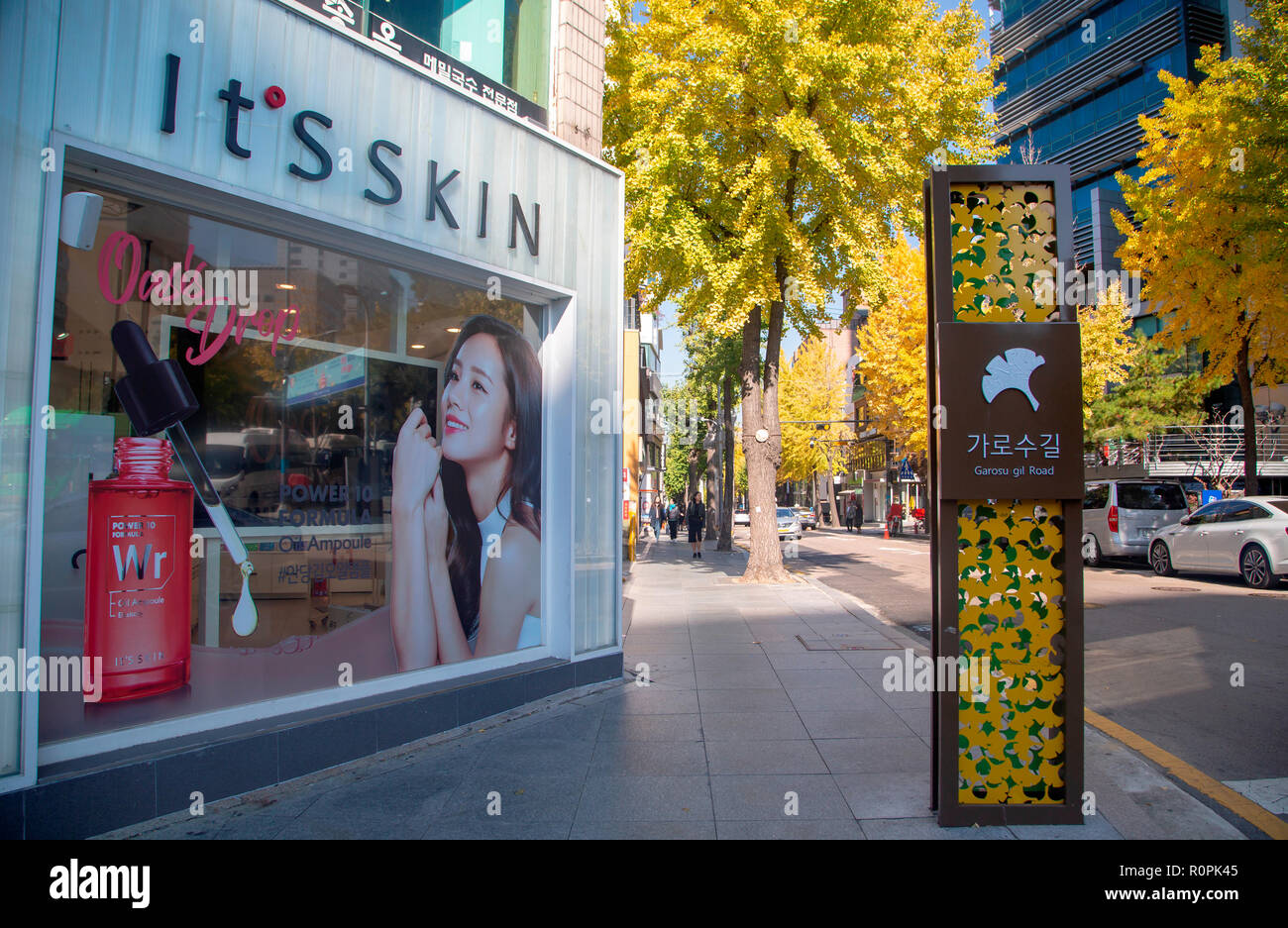 Garosu-gil, Nov 1, 2018 : Garosu-gil in Gangnam district, Seoul, South ...