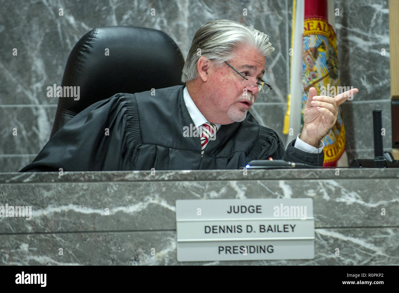 October 1, 2018 - FORT LAUDERDALE (FL, USA), 10/01/2018.- Judge Dennis ...