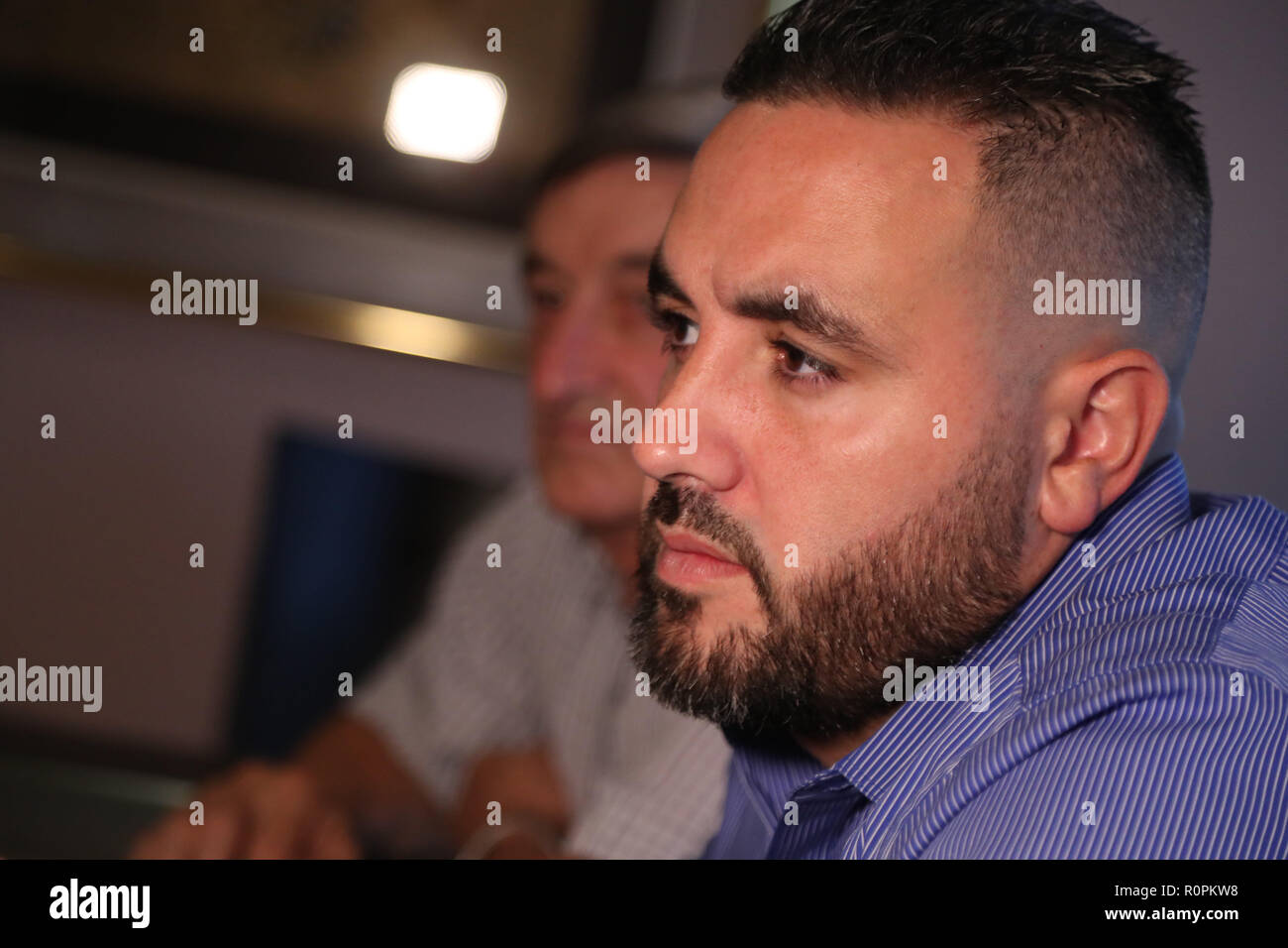 Miami, FL, USA. 8th Nov, 2017. Candido and Micheal Ibar, father and ...