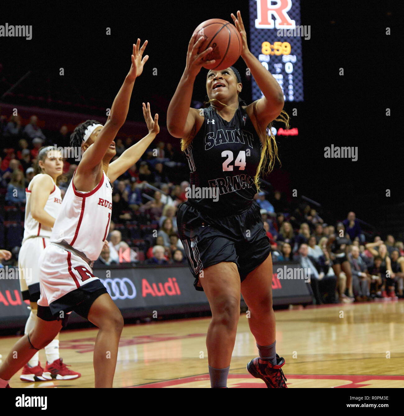 Piscataway, New Jersey, USA. 6th Nov, 2018. St. Francis (PA) Red Flash ...