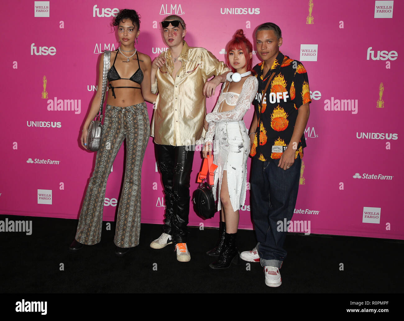 Los Angeles, California, USA. 4th Nov, 2018. DJ Odalys, Dallas, MILK ...