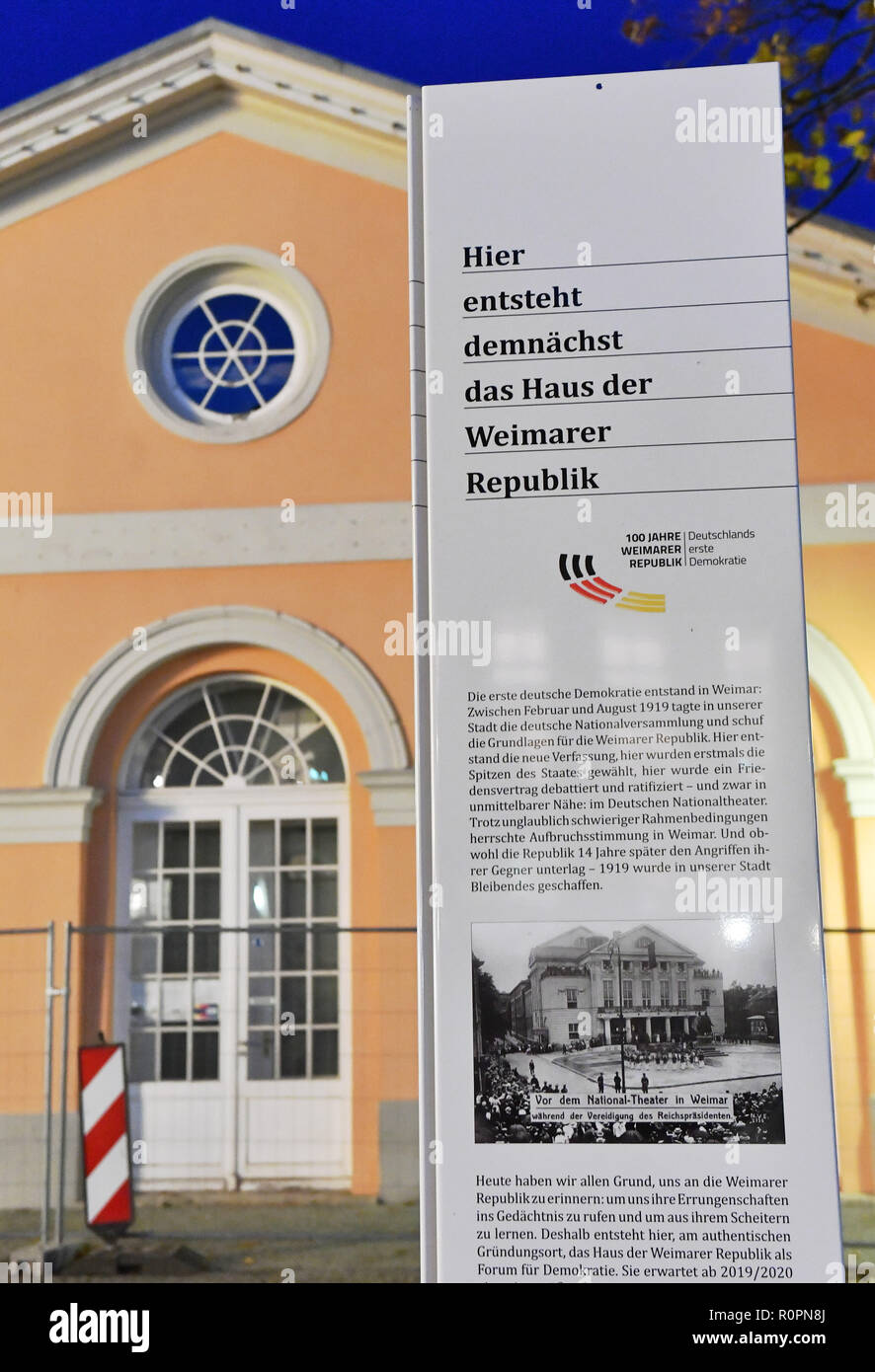 Weimar, Germany. 06th Nov, 2018. In front of the former Bauhaus Museum ...