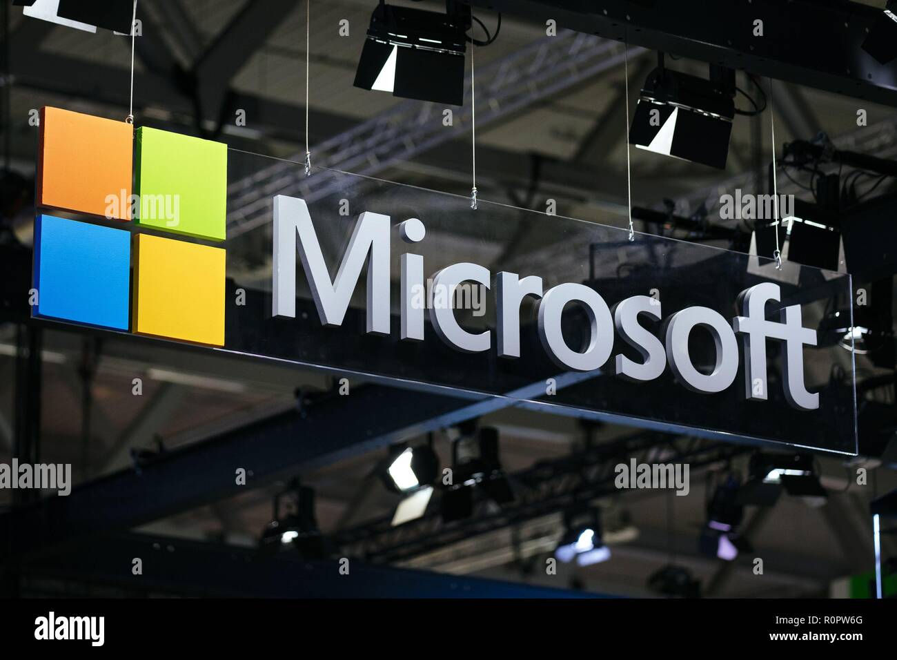 Logo der Microsoft Corporation | usage worldwide Stock Photo - Alamy