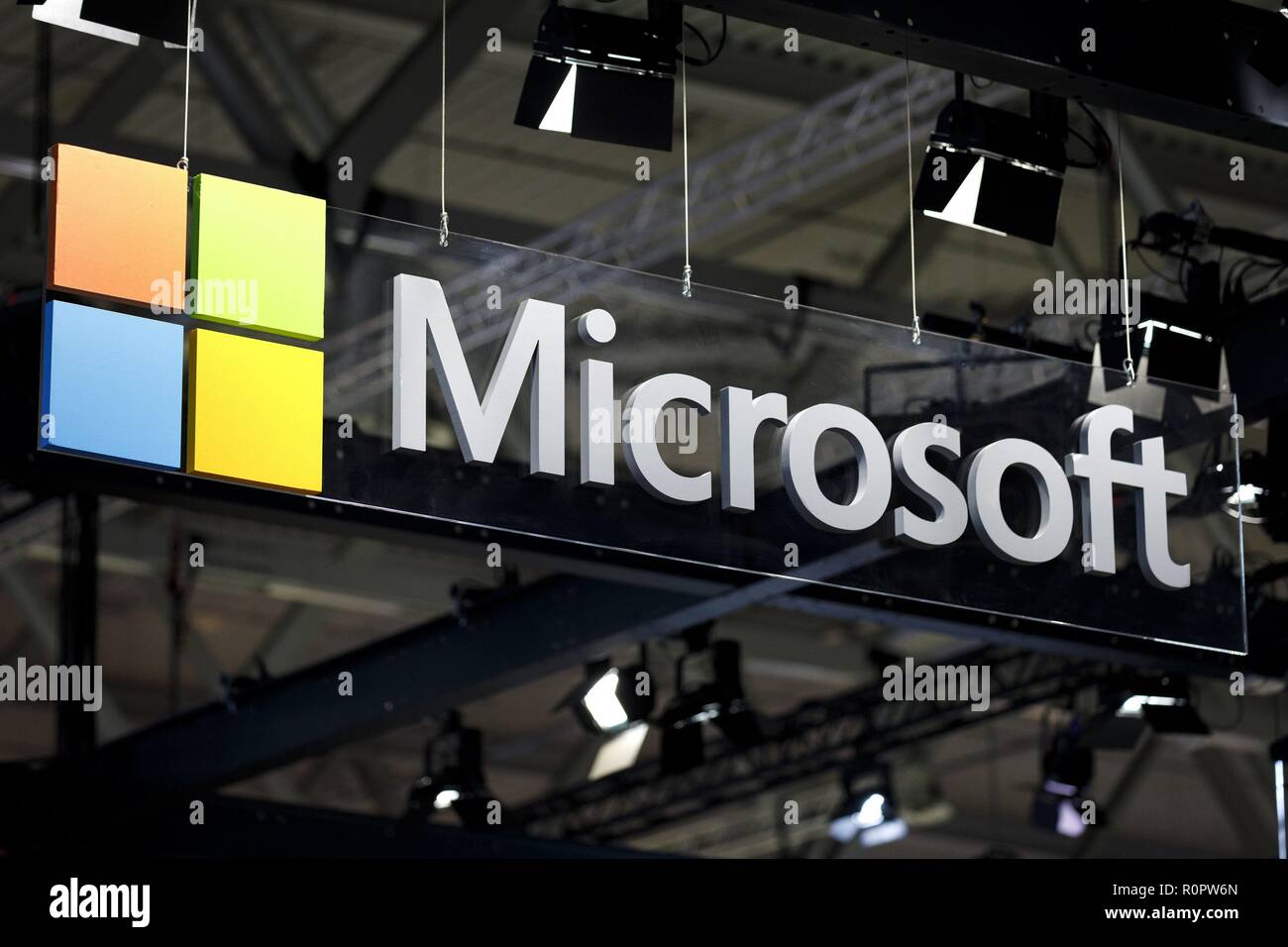 Logo der Microsoft Corporation | usage worldwide Stock Photo - Alamy