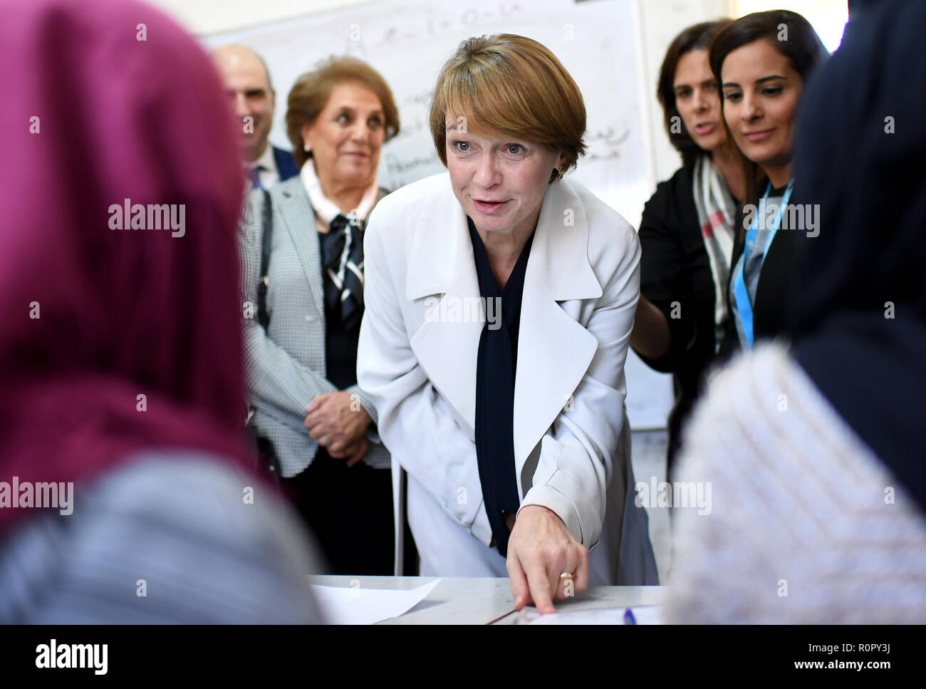 Beirut, Lebanon. 30th Oct, 2018. Elke Büdenbender, wife of the German ...