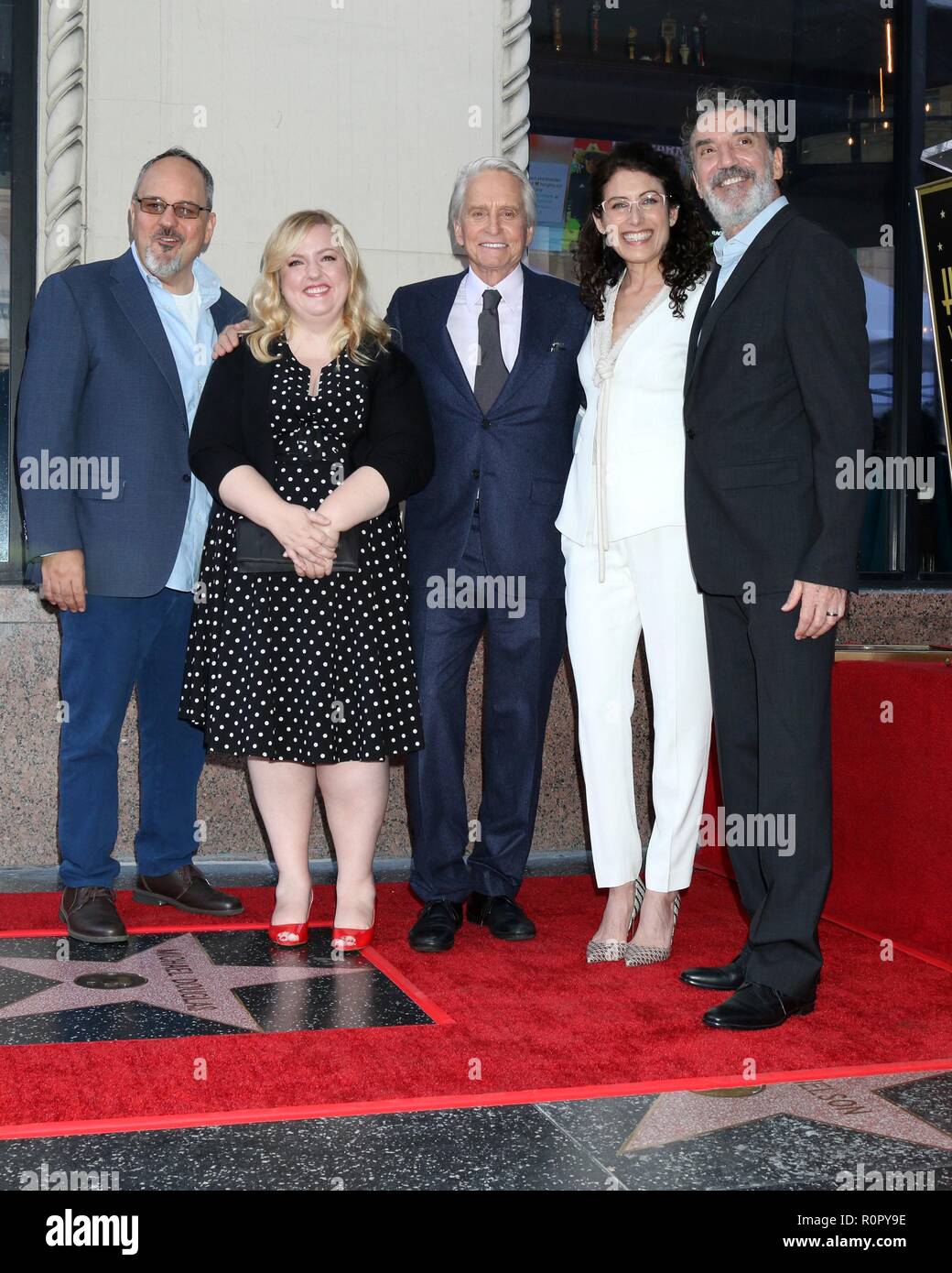 Al higgins sarah baker michael douglas lisa edelstein chuck lorre hi ...