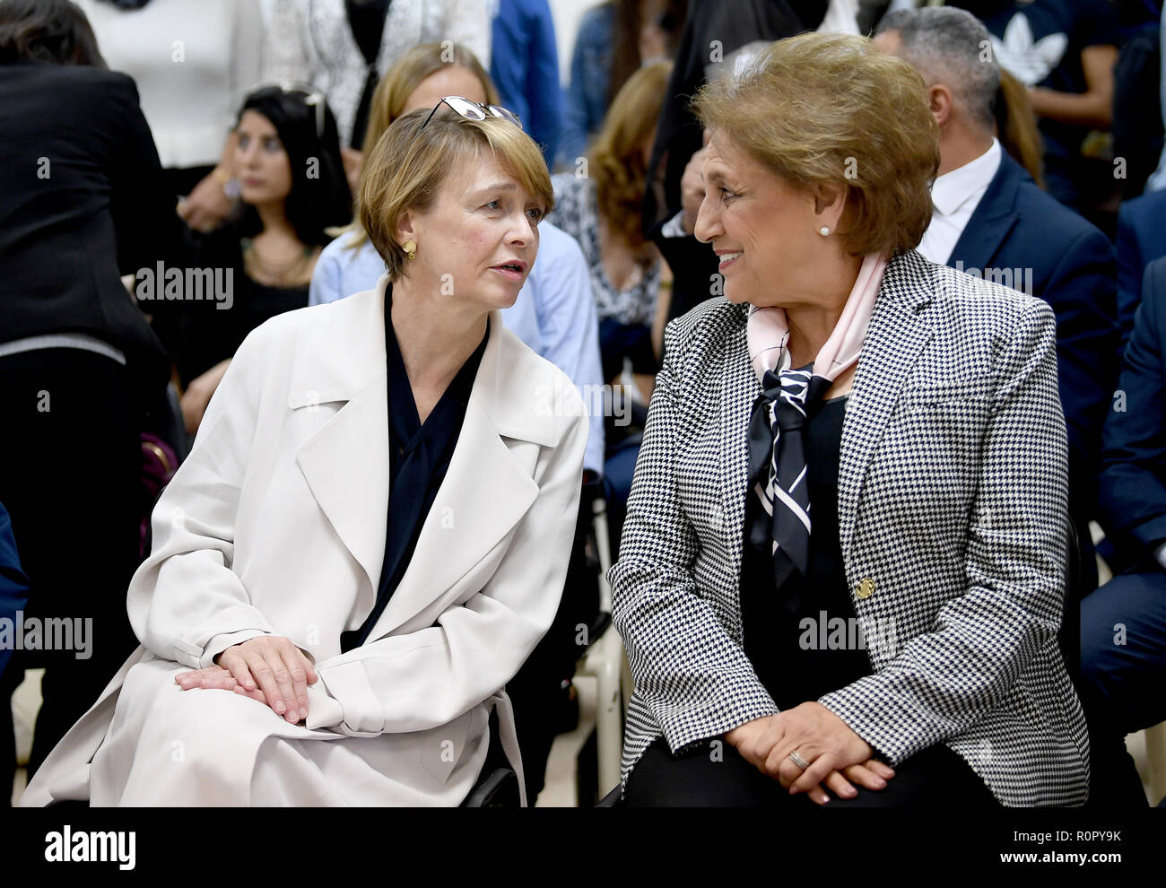 Beirut, Lebanon. 30th Oct, 2018. Elke Büdenbender, wife of the German ...