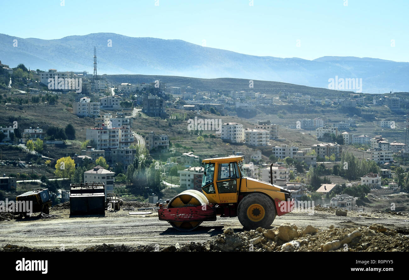 29 October 2018, Lebanon, Beirut: Construction work on the outskirts of ...
