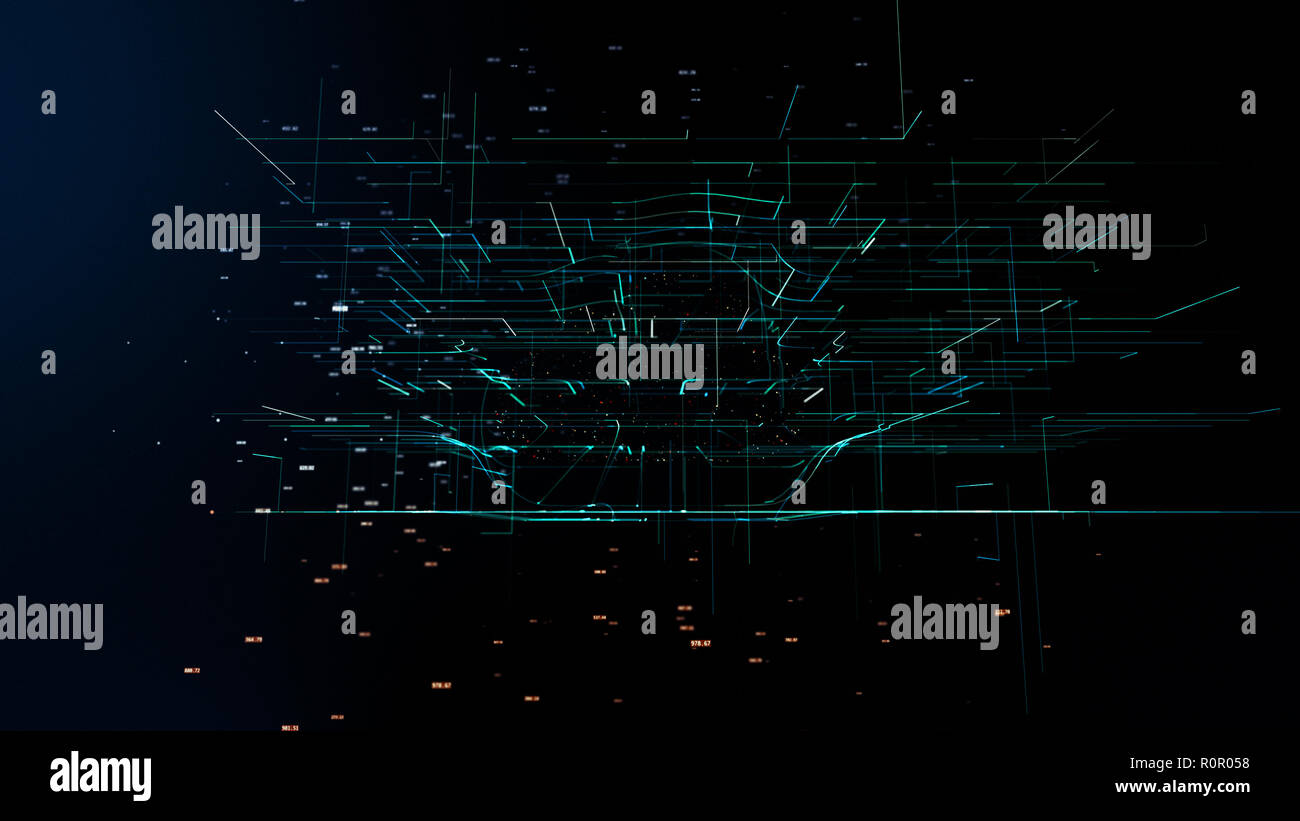 Cloud technology, cloud computing symbol, random numbers and others elements which creating ...