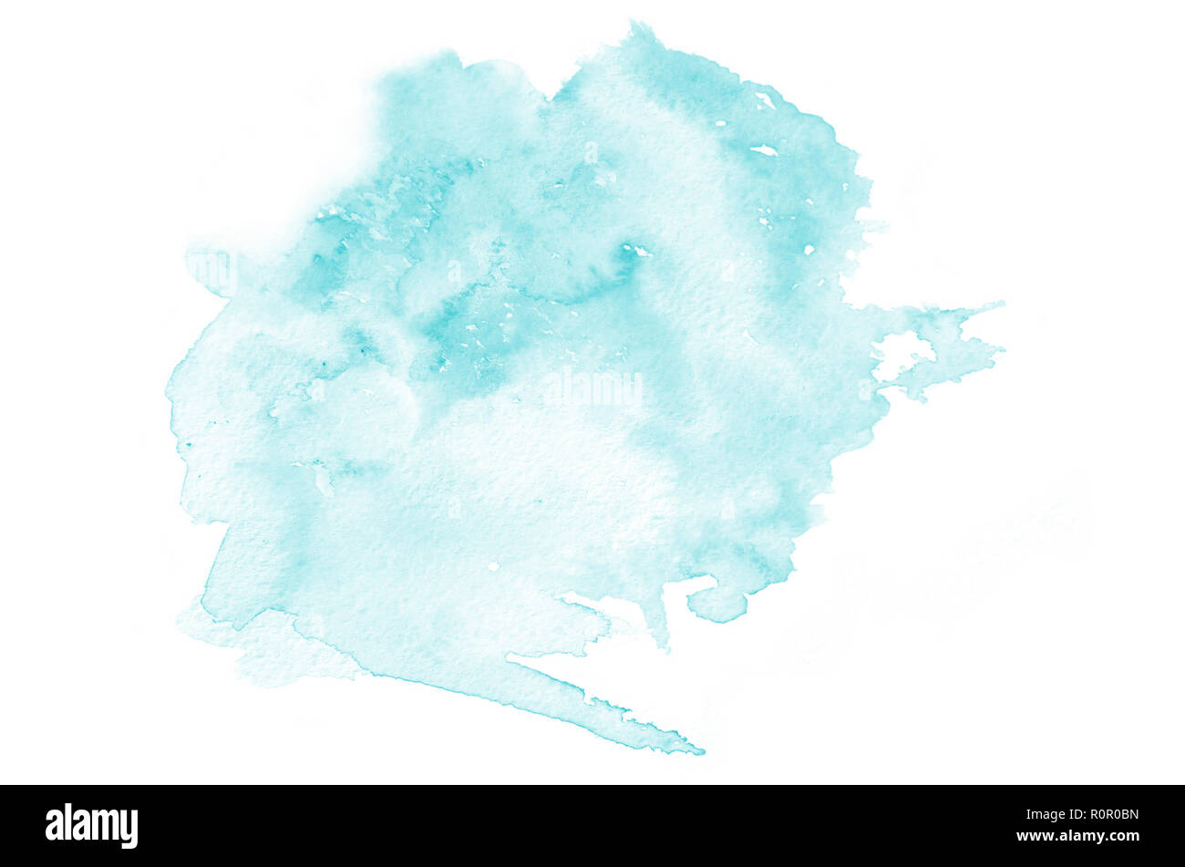 Hand drawn light blue watercolor shape for your design. Creative ...