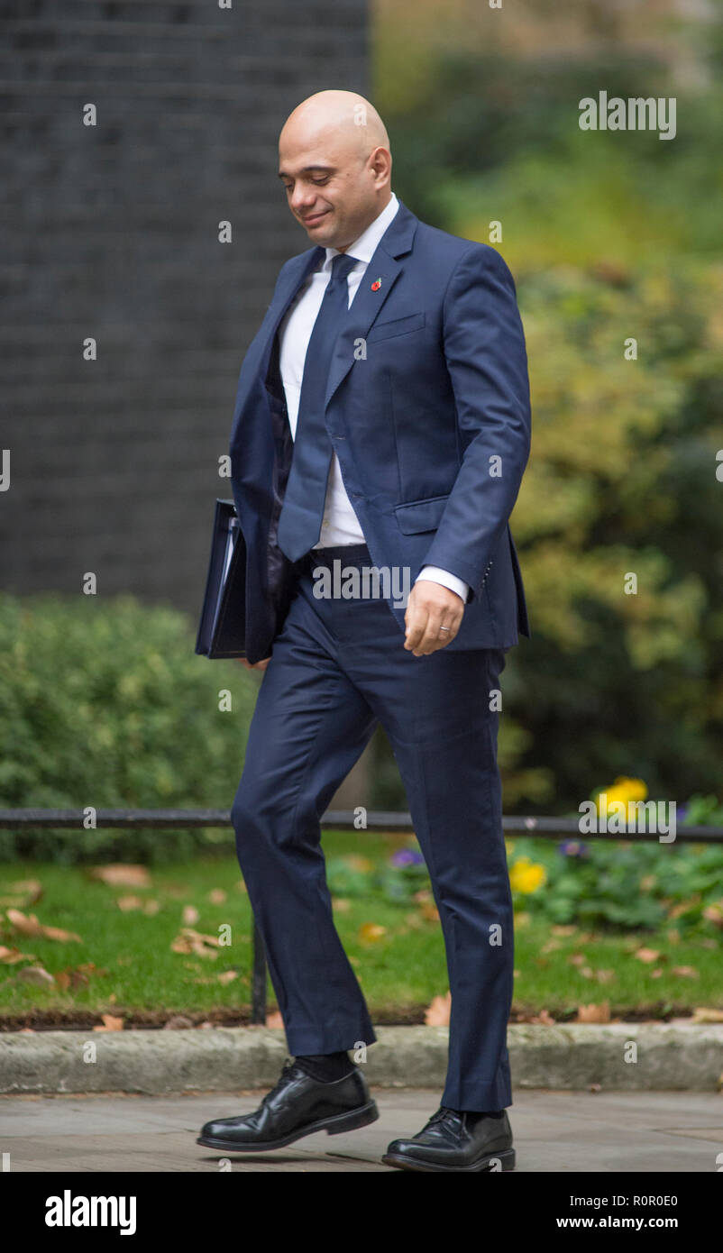 Sajid Javid, Home Secretary, arrives for weekly Cabinet Meeting on 6 ...
