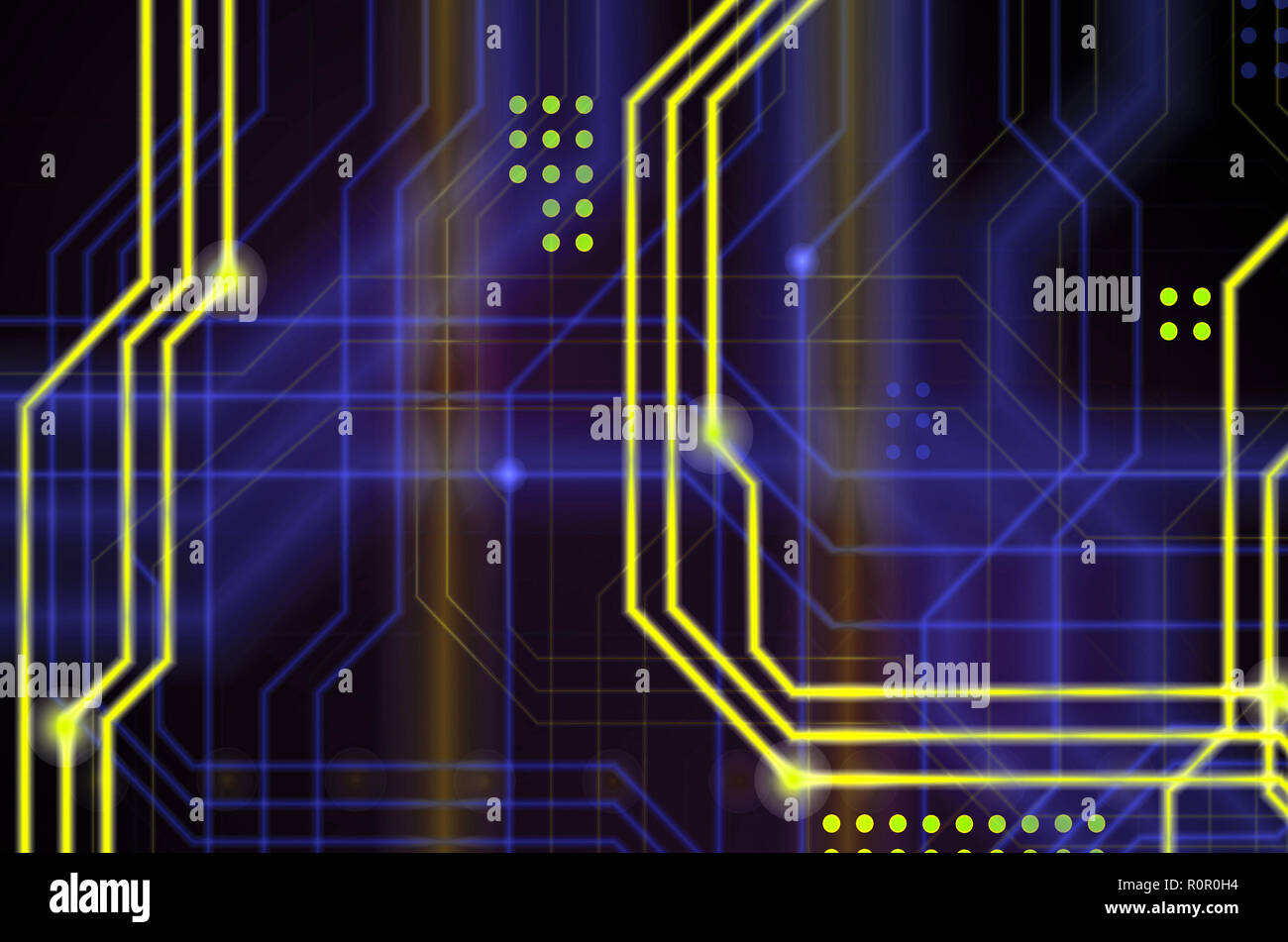 An abstract technological background consisting of a multitude of ...