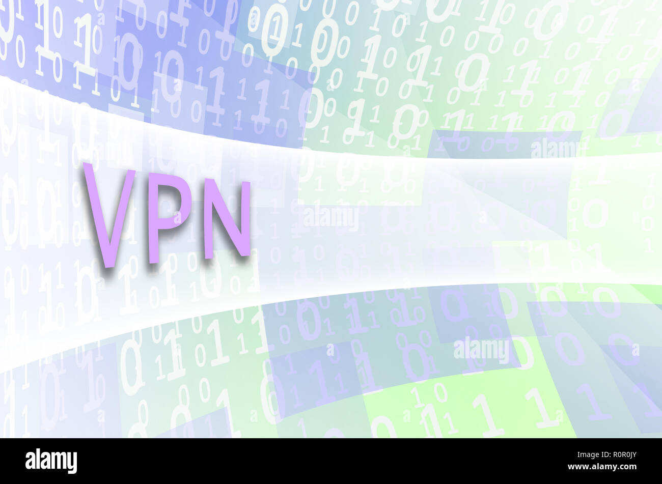 The text inscription VPN is written on a semitransparent field ...