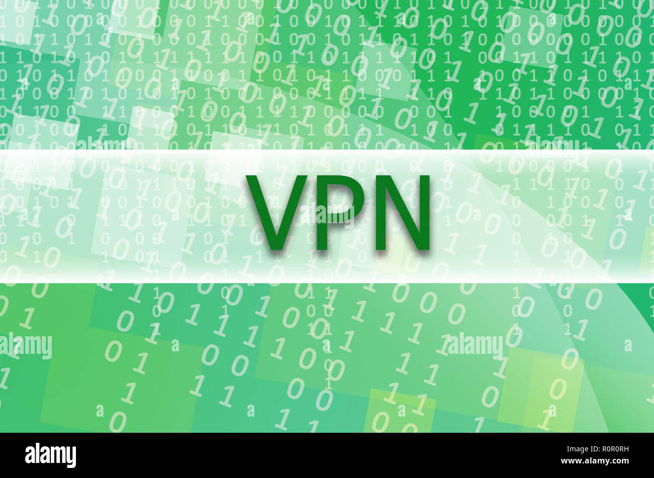 The text inscription VPN is written on a semitransparent field ...