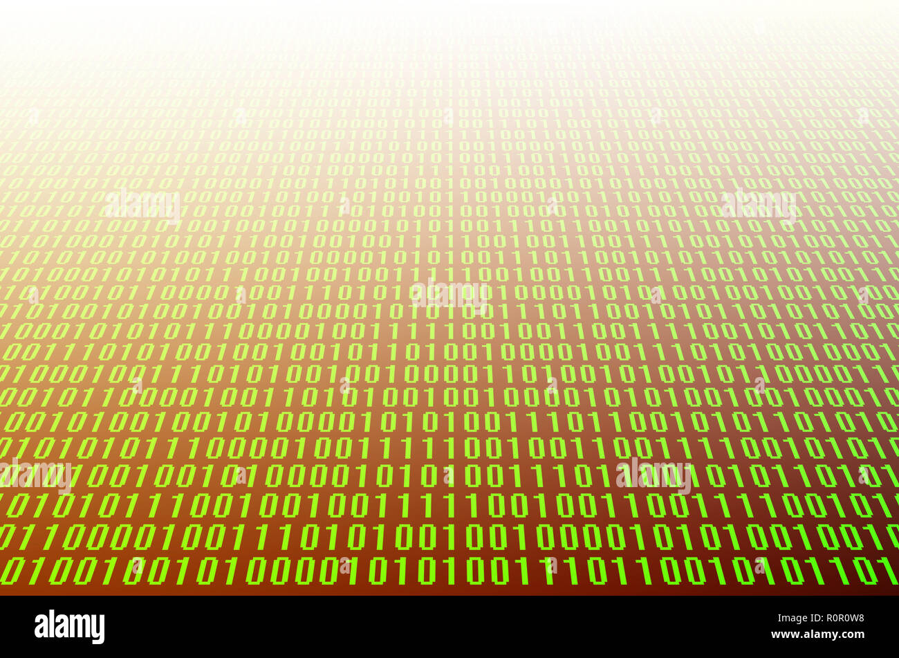 An Image Of A Binary Code Made Up Of A Set Of Green Digits On A Black Background Toned Stock