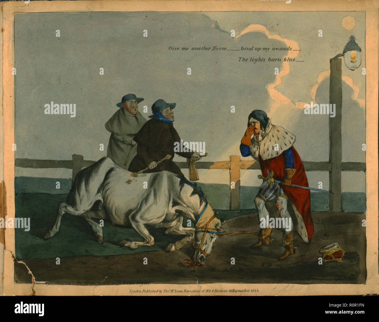 Satirical cartoon of King Richard III, c1823. Creator: Unknown Stock ...