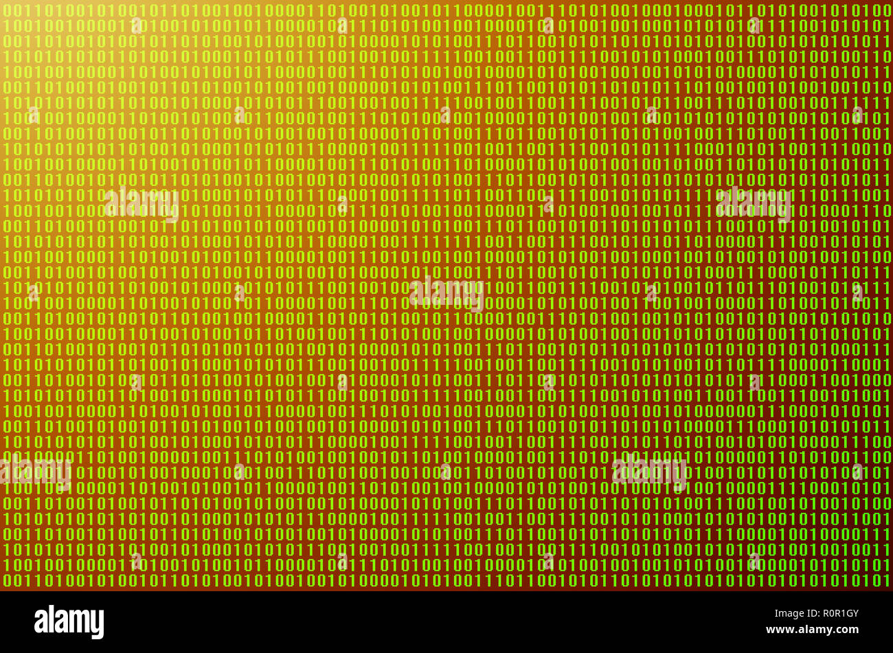 An Image Of A Binary Code Made Up Of A Set Of Green Digits On A Black Background Toned Stock