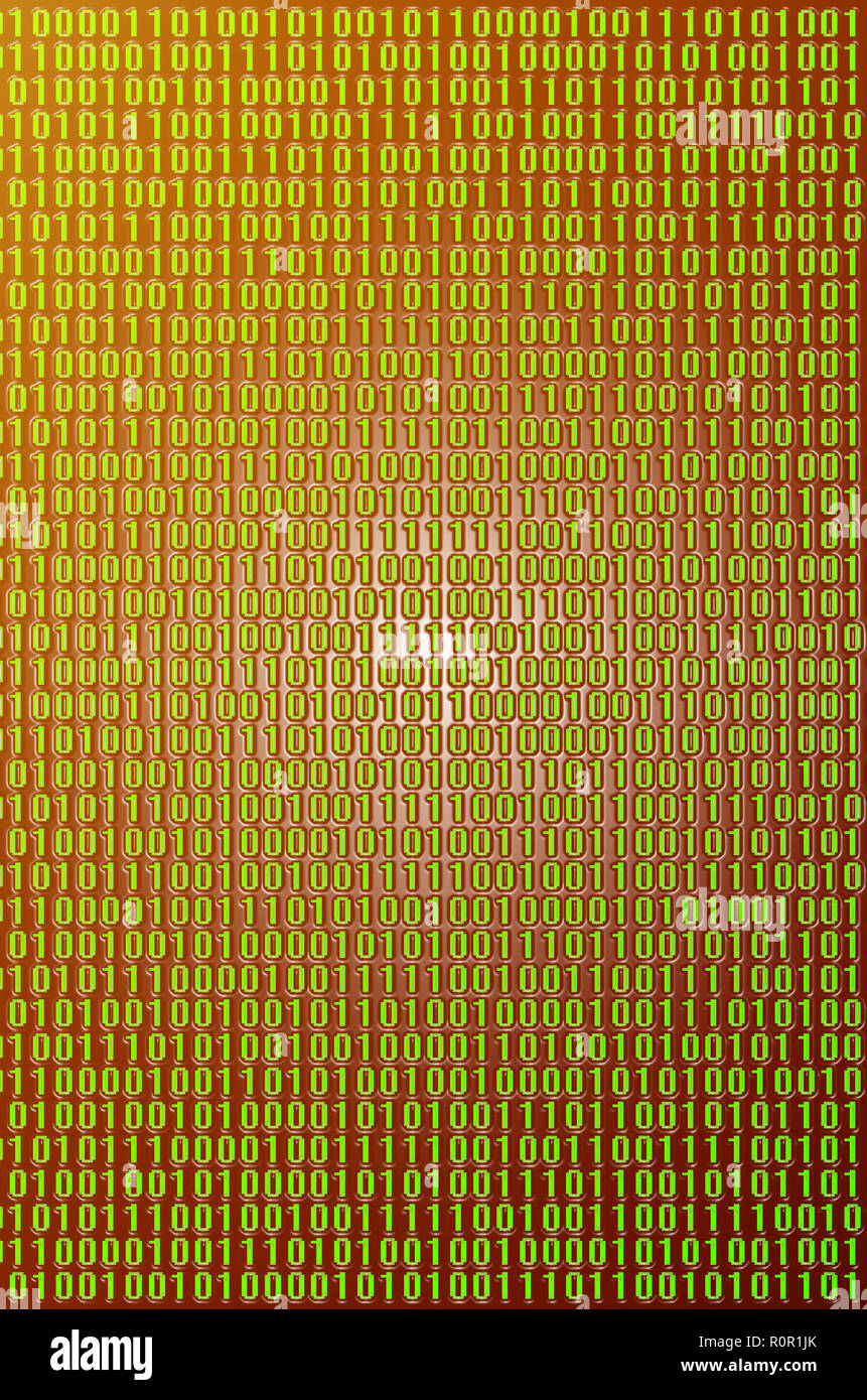 An Image Of A Binary Code Made Up Of A Set Of Green Digits On A Black Background Toned Stock
