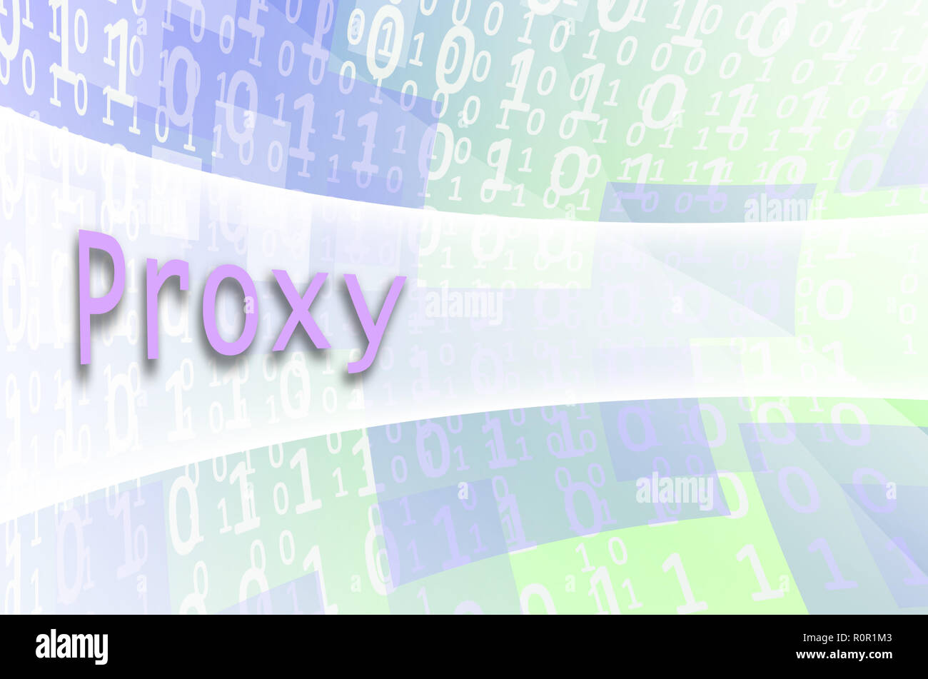 The text inscription Proxy is written on a semitransparent field ...