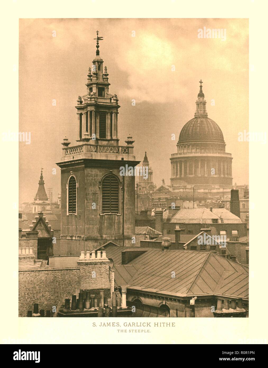'St James, Garlick Hithe, The Steeple', mid-late 19th century. Creator ...