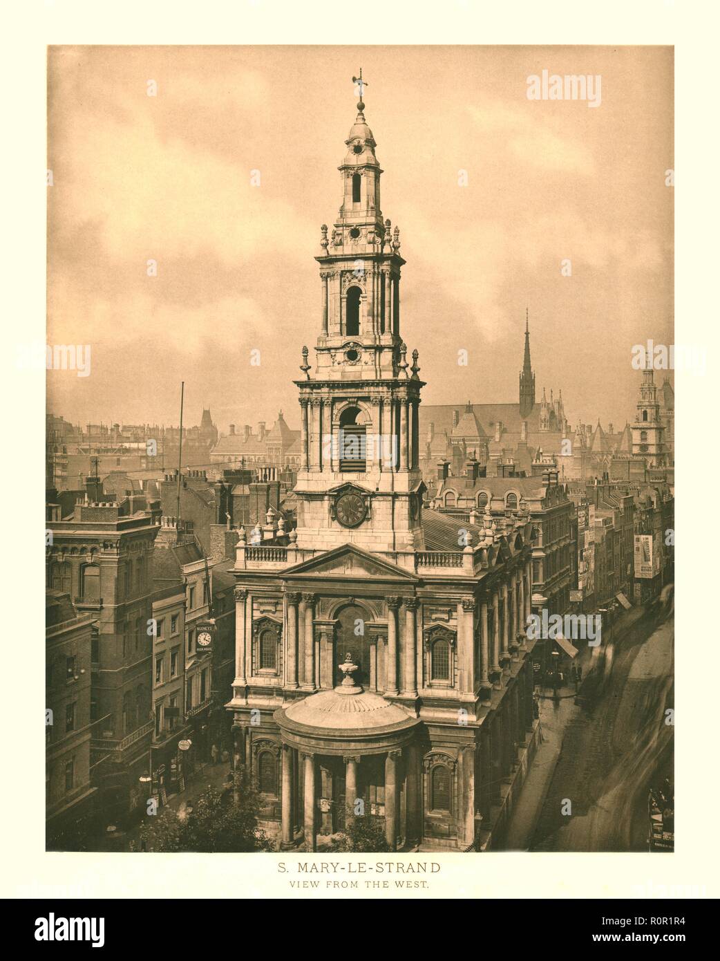 'St Mary-le-Strand, View from the West', mid-late 19th century. Creator ...