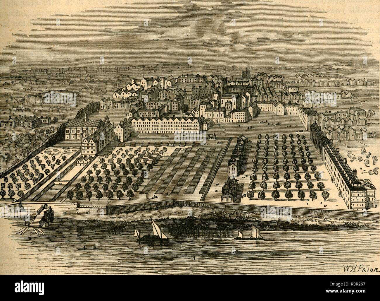 'The Temple in 1671. (From an old bird's-eye view in the inner temple ...