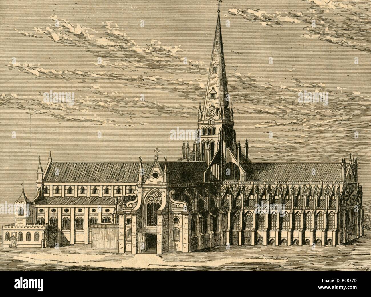 Fire Of London 1666 Old St Pauls Stock Photos & Fire Of London 1666 Old ...