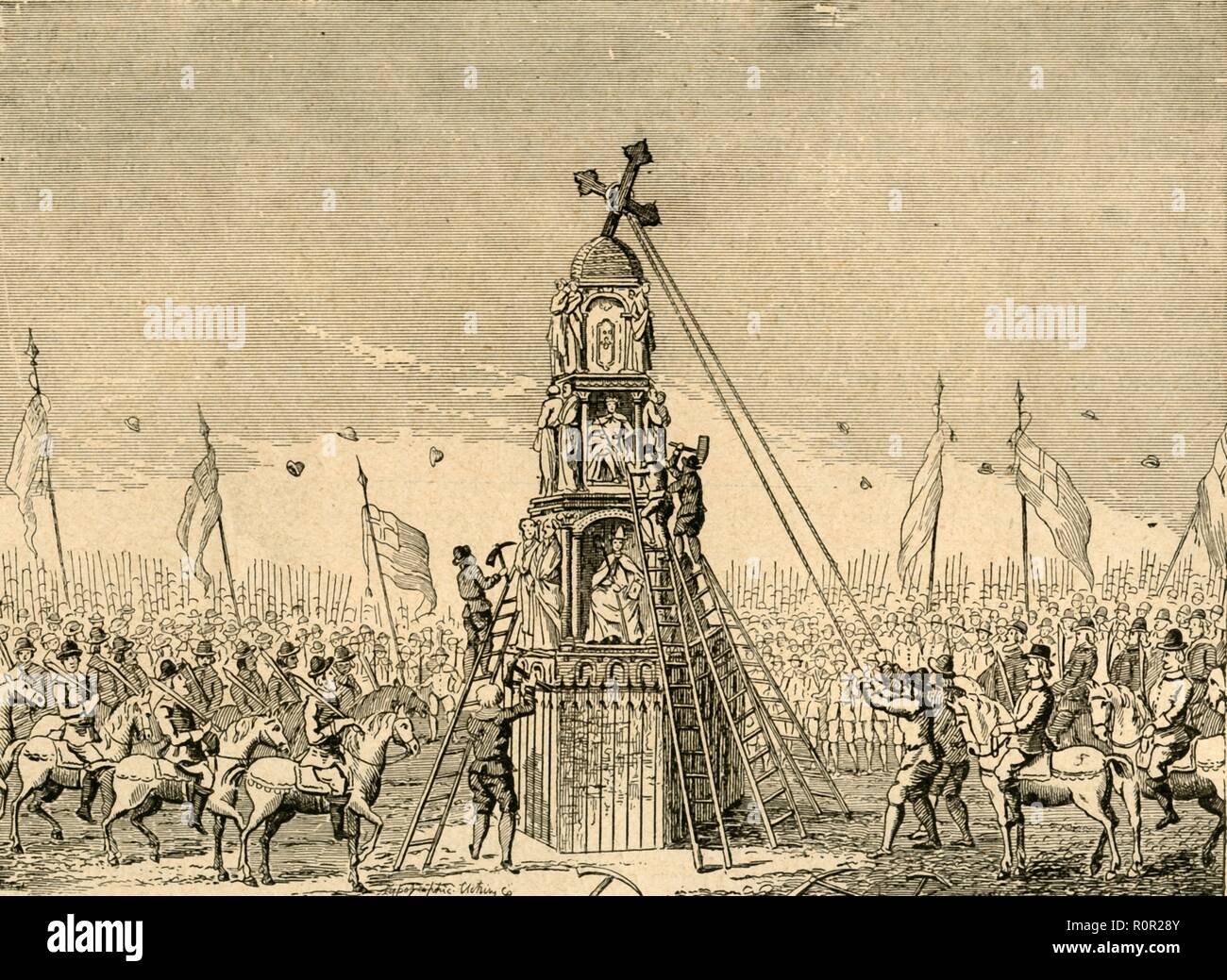 'The Demolition of Cheapside Cross', (1643), 1897. Creator: Unknown ...