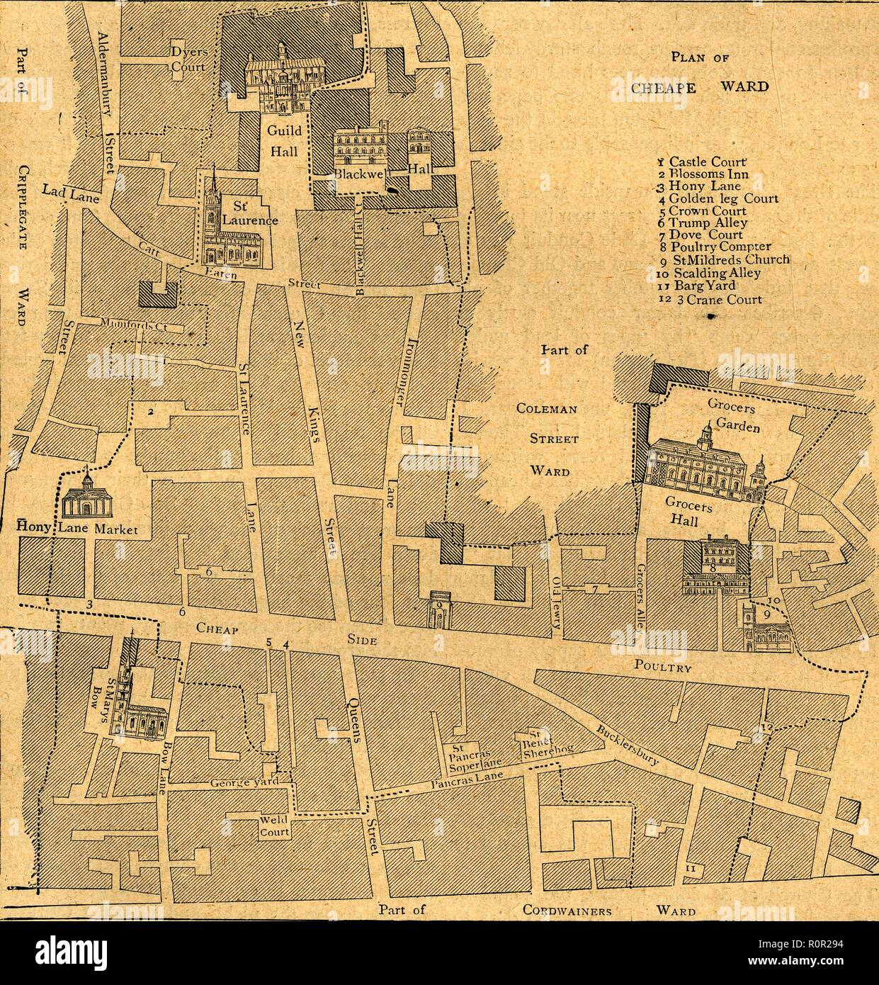 Map of ward hi-res stock photography and images - Alamy