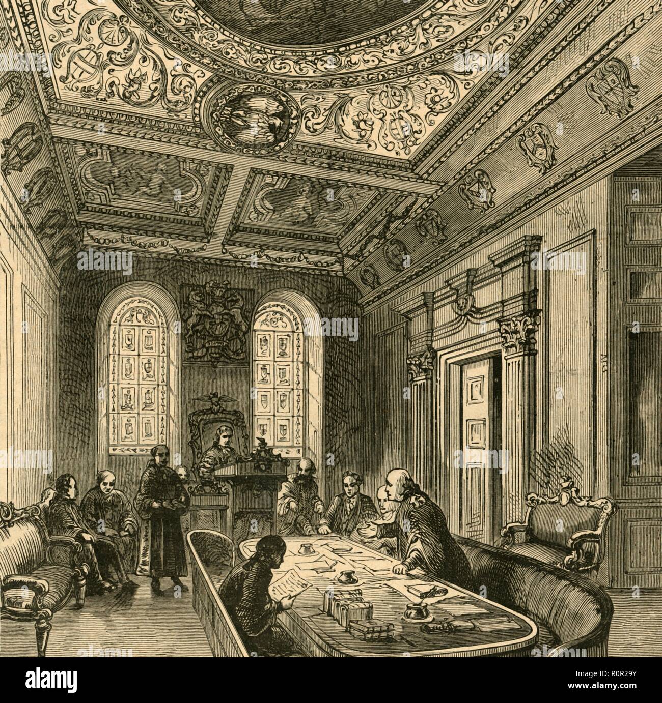 'The Old Court of Aldermen, Guildhall', 1897. Creator: Unknown Stock ...