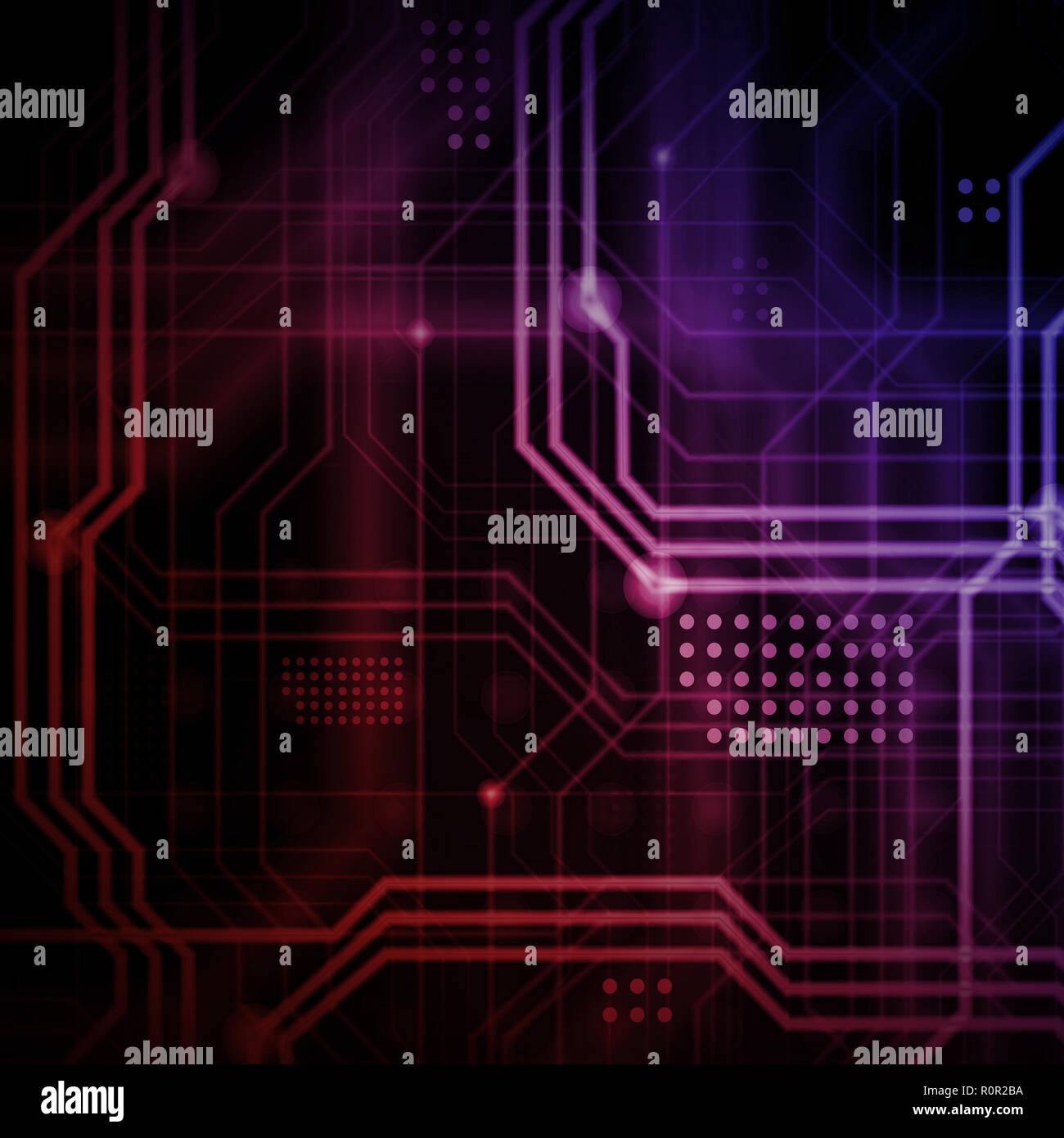 An abstract technological background consisting of a multitude of ...