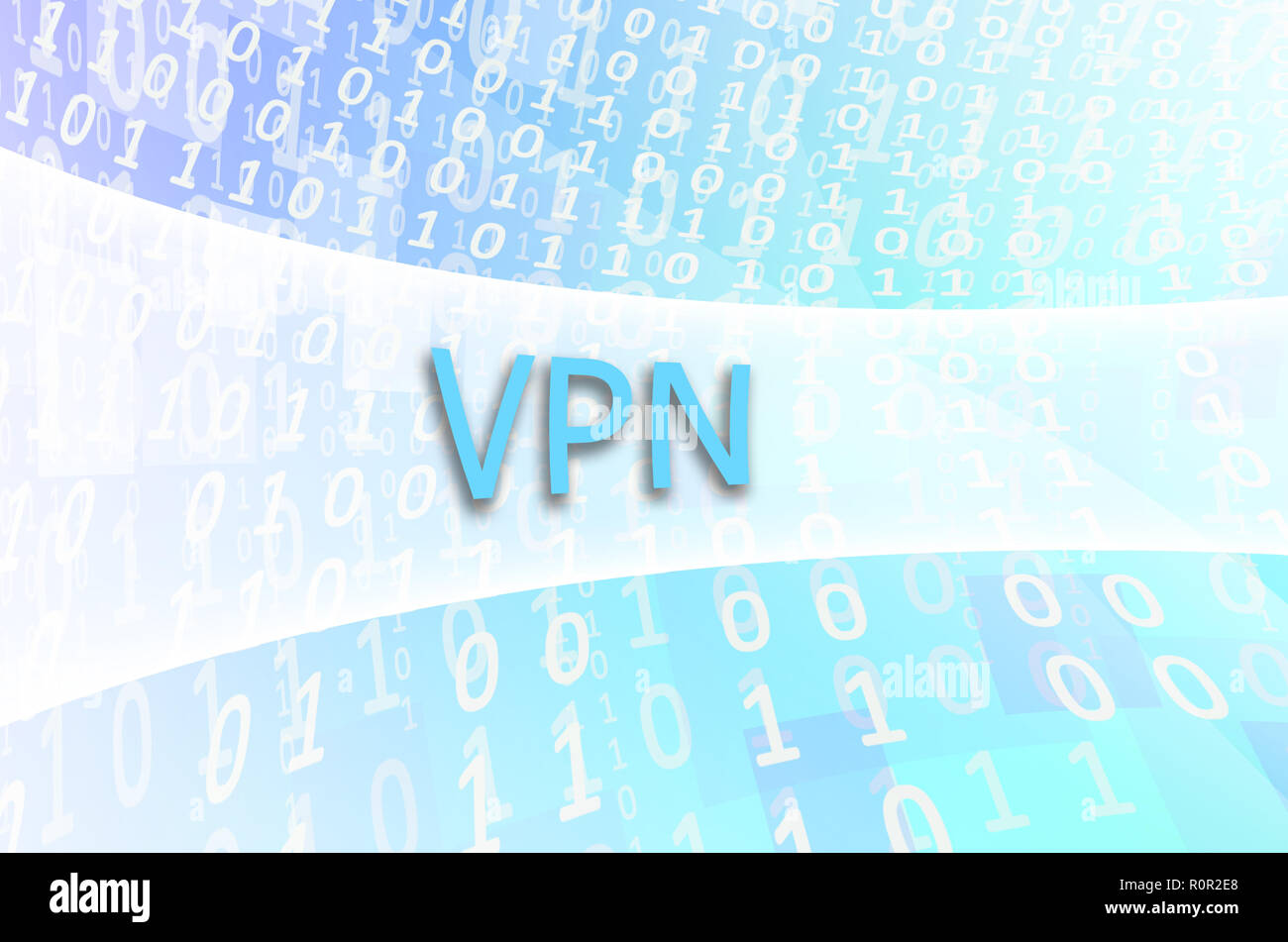 The text inscription VPN is written on a semitransparent field ...