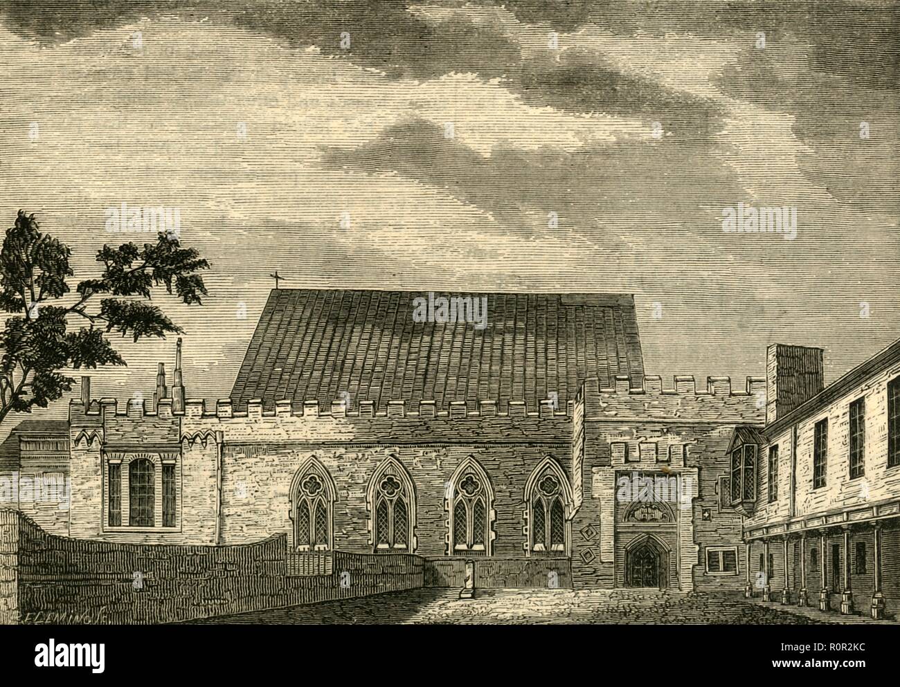 'Ely House - The Hall', c1872. Creator: Unknown Stock Photo - Alamy